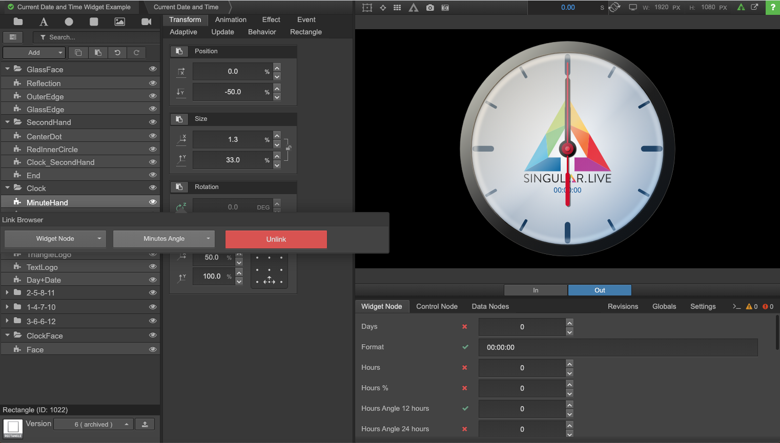 Current Date And Time Widget Singular live Support Portal