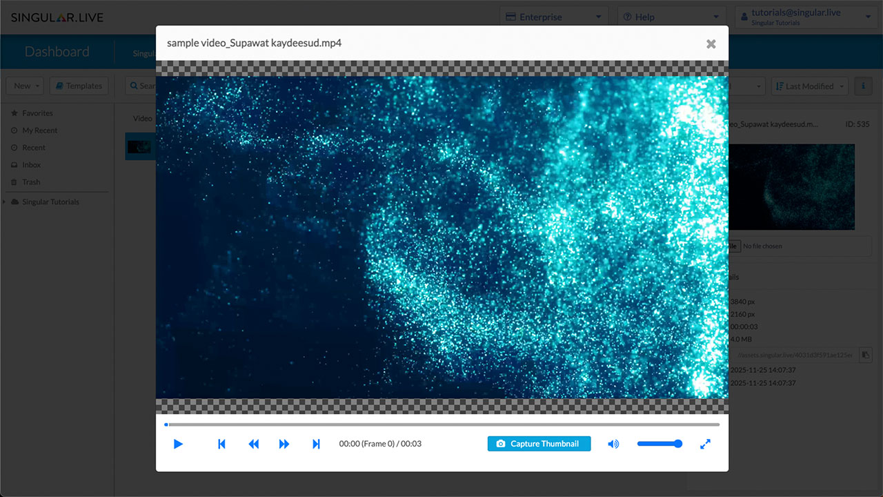 Dashboard Video Upload & Management – Singular.live Support Portal