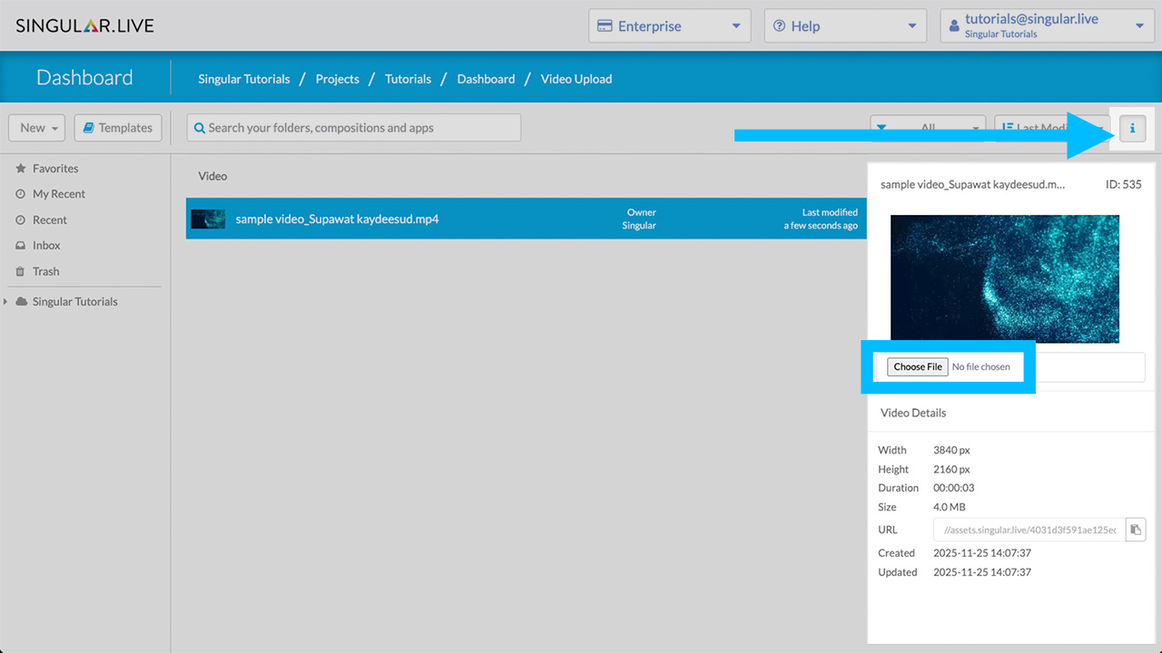 Dashboard Video Upload & Management – Singular.live Support Portal